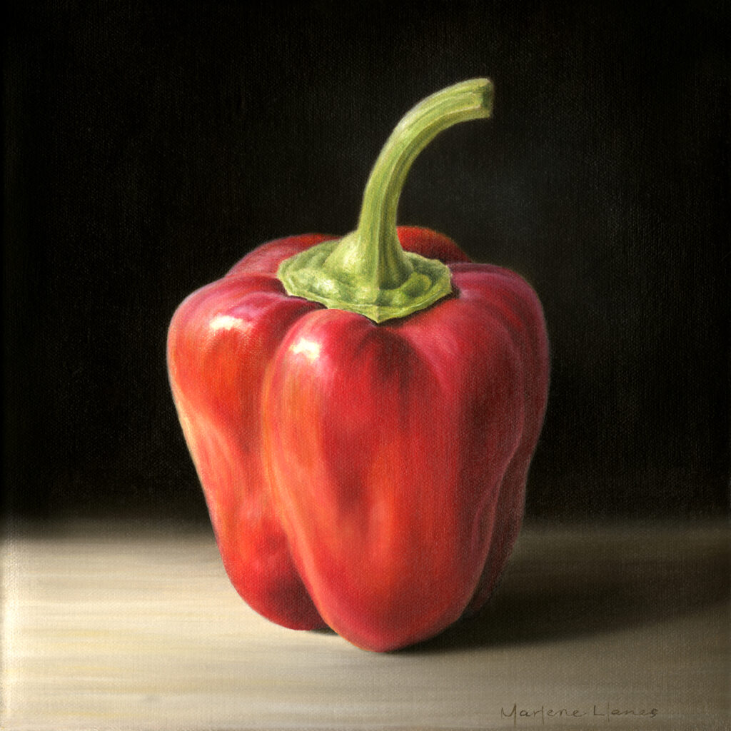 Red Bell Pepper, classic still life - Laura I Art Gallery CIC